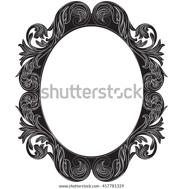 Vintage Imperial Baroque Rococo Round Frame Stock Vector (Royalty Free ...