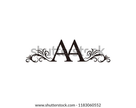 Vintage Initial Letter Logo AA Couple Stock Vector (Royalty Free ...