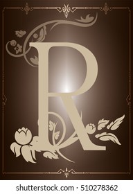 Capital Letter R Gold Stock Vector (Royalty Free) 86024866