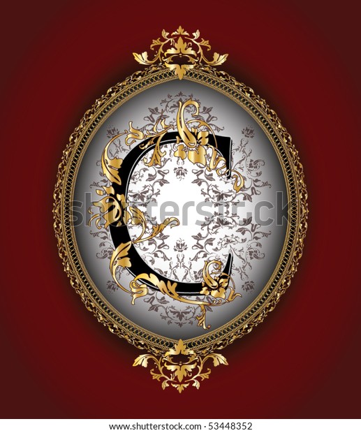 Vintage Initials Letter C Stock Vector (Royalty Free) 53448352