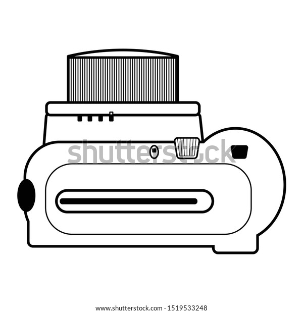 Vintage Instant Camera Vector Illustration Viewed Stock Vector (Royalty ...