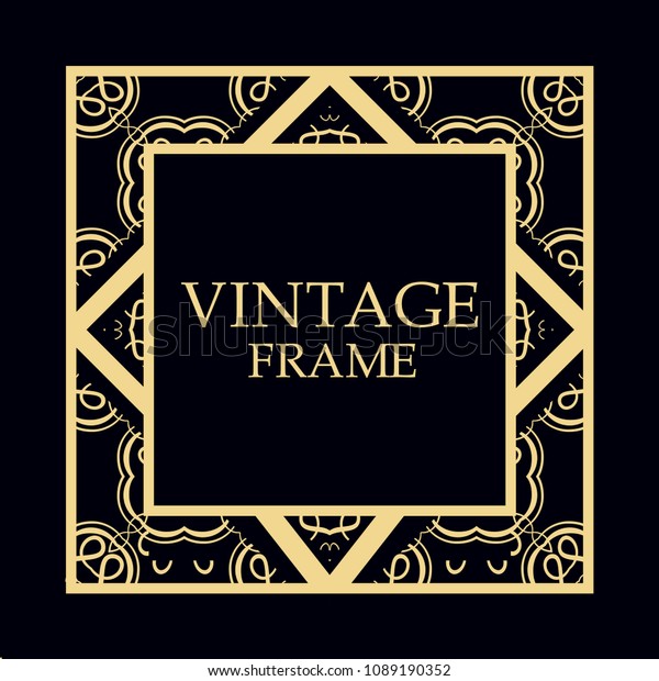Vintage Invitation Border Frame Art Deco Stock Vector (Royalty Free ...