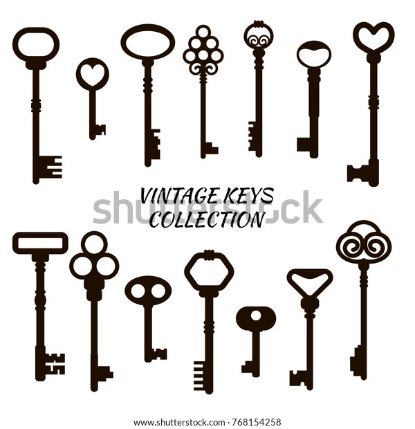 Vintage Keys Collection Vector Illustration 库存矢量图（免版税）768154258 ...