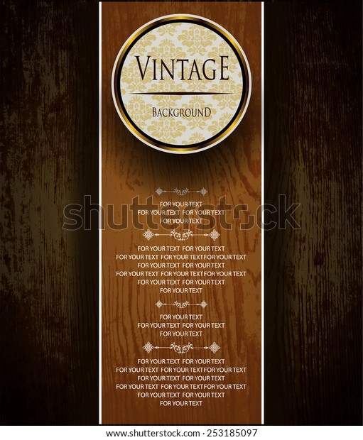 Vintage Label Background Wood Texture: เวกเตอร์สต็อก (ปลอดค่าลิขสิทธิ์ ...
