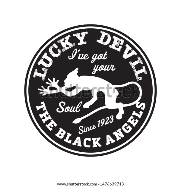 Vintage Label Demon Logo Template Vector Stock Vector (Royalty Free ...