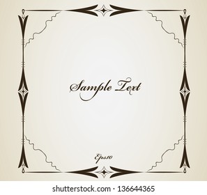 Vintage Label Design Lines Stock Vector (Royalty Free) 136644365 ...