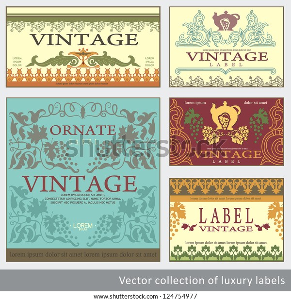 Vintage Label Design Template. Sticker template with design elements ...