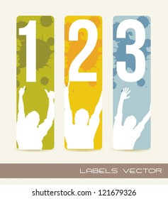 Vintage Labels People Splash Vector Illustration Stock Vector (Royalty ...