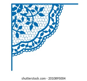 Vintage Lace Corner Element Vector Illustration Stock Vector (Royalty Free) 2010895004 ...