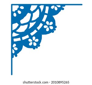 Vintage Lace Corner Element Vector Illustration Stock Vector (Royalty ...