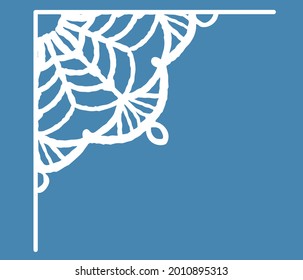 Vintage Lace Corner Element Vector Illustration Stock Vector (Royalty ...