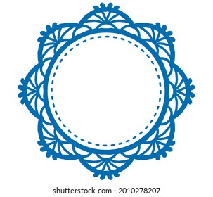 Vintage Lace Round Frame Vector Illustration Stock Vector (Royalty Free ...