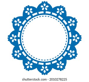Vintage Lace Round Frame Vector Illustration Stock Vector (Royalty Free ...