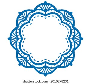 Vintage Lace Round Frame Vector Illustration Stock Vector (Royalty Free ...