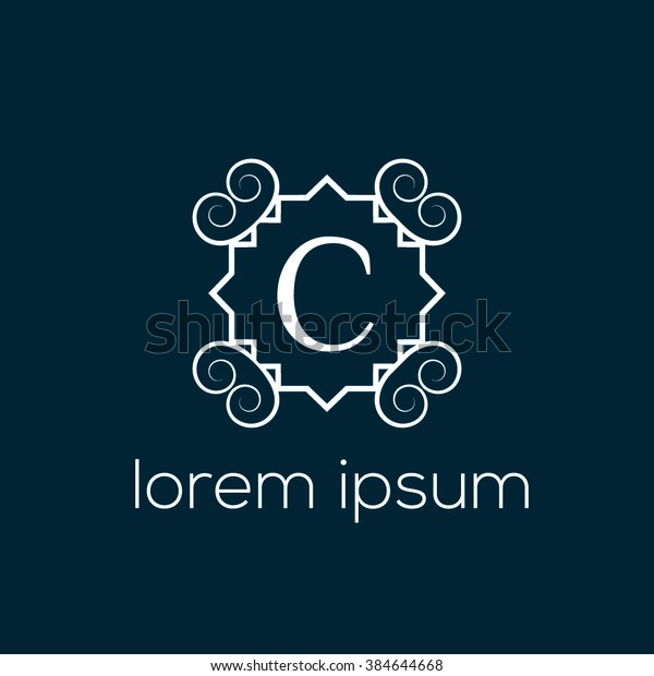 Vintage Letter C Vector Logo Template Stock Vector (Royalty Free ...