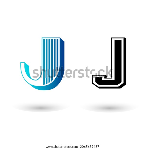 Vintage Letter J Typography Design Stock Vector (Royalty Free ...