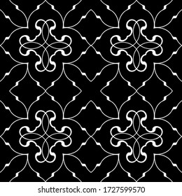 Vintage Line Art Arabesque Vector Seamless Stock Vector (Royalty Free ...