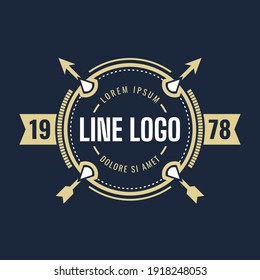 Vintage Logo Design Vector Illustration Frame Stock Vector (Royalty ...