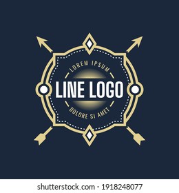 Vintage Logo Design Vector Illustration Frame Stock Vector (Royalty ...