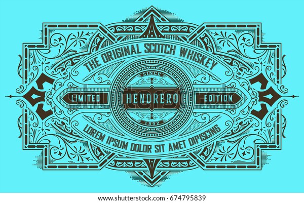 Vintage Logo Frame Template Stock Vector (Royalty Free) 674795839 ...
