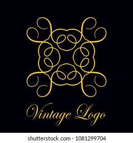 Vintage Logo Template Vector Logotype Element Stock Vector (Royalty ...