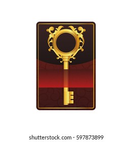 Vintage Luxury Key Icon Vector Illustration Stock Vector (Royalty Free ...