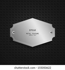 Vintage Metal Label Background Vector Illustration Stock Vector ...