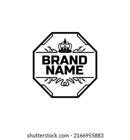 Vintage Monogram Logo Brand Template Design Stock Vector (Royalty Free ...
