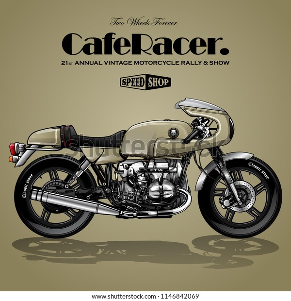 Vintage Motorcycle Poster Stock Vector (Royalty Free) 1146842069 ...