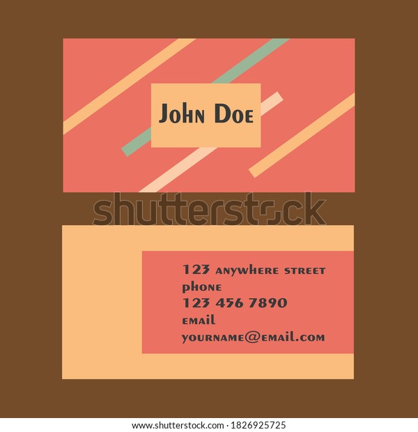 Vintage Name Card Abstract Rules Inside Stock Vector (Royalty Free ...