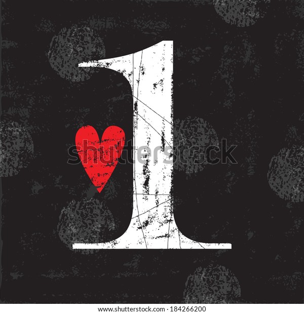 Vector de stock (libre de regalías) sobre Vintage Number 1 Vector Eps10 ...