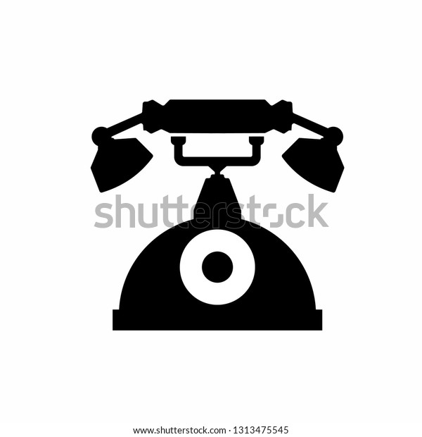 Vintage Old Phone Icon Vector Logo Stock Vector (Royalty Free ...