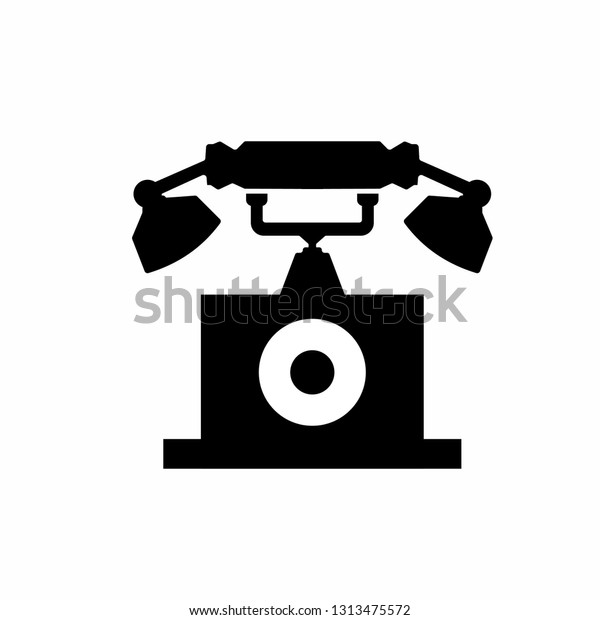 Vintage Old Phone Icon Vector Logo Stock Vector (Royalty Free ...
