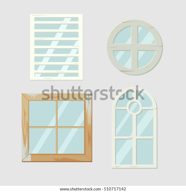 Vintage Old Window Frame Antiques Vector Stock Vector (Royalty Free ...