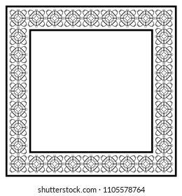 Square Victorian Frame Isolated Icon Stock Vector (Royalty Free) 1102564343