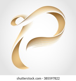 Vintage P Logo Stock Vector (Royalty Free) 385597822