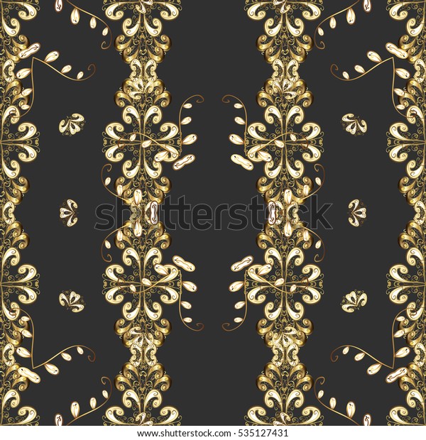 Vintage Pattern On Dim Black Background Stock Vector (Royalty Free ...