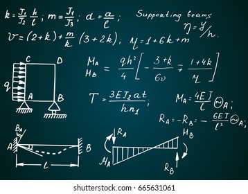 Math Vector On Chalkboard Hand Writing Stock Vector (Royalty Free ...