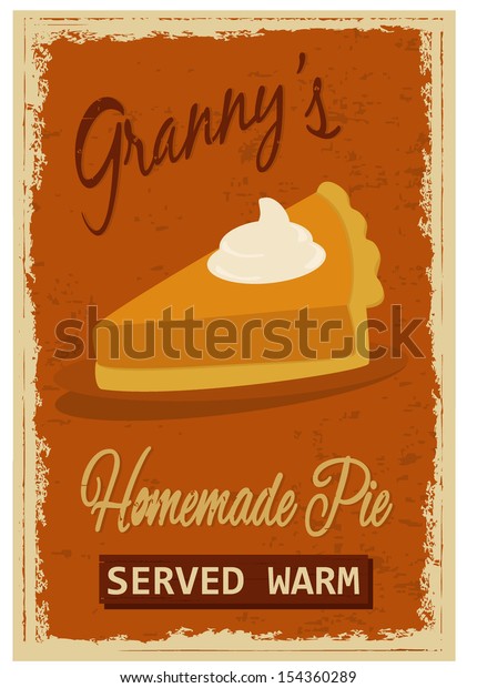 Vintage Pie Poster Stock Vector (Royalty Free) 154360289 | Shutterstock