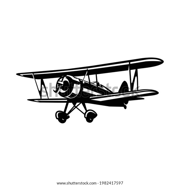 Vintage Plane Vector Isolated Ww2 War Stock Vector (Royalty Free ...