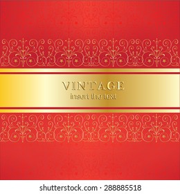 Vintage Red Background Stock Vector (Royalty Free) 288885518