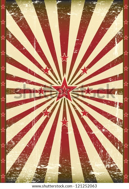 Vintage Red Star Background Poster Red Stock Vector (Royalty Free ...