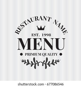 Vintage Restaurant Menu Logo Stock Vector (Royalty Free) 677086546 ...