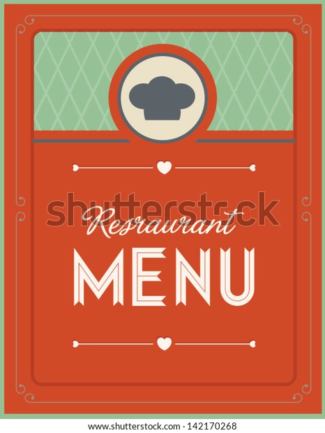 Vintage Restaurant Poster Vector Illustration Stock Vector (Royalty ...
