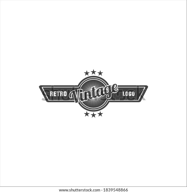 Vintage Retro Style Logo Image Stock Vector (Royalty Free) 1839548866 ...
