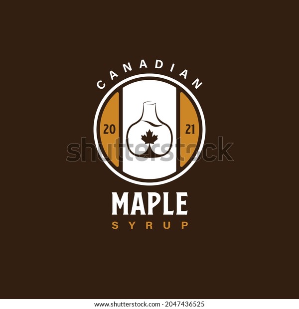 Vintage Retro Style Maple Syrup Logo Stock Vector (Royalty Free ...