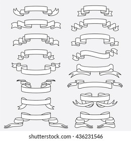 Ribbon Divider Designvintage Retro Stylevector Illustration Stock ...