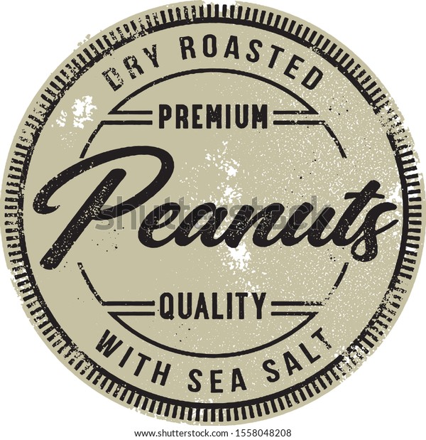 Vintage Roasted Peanuts Rubber Stamp Crate Stock Vector (Royalty Free ...