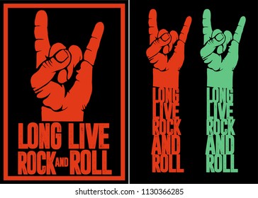 Vintage Rock Roll Graphics Stock Vector (Royalty Free) 1130366285 ...