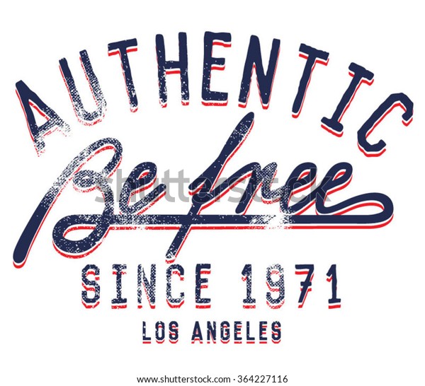 Vintage Script College Typography Your Apparel Stock Vector (Royalty ...
